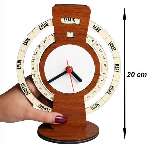Sublimasyon Maya Takvimli Saat 20 cm -Ceviz Fiyat ve Özellikleri - Needion